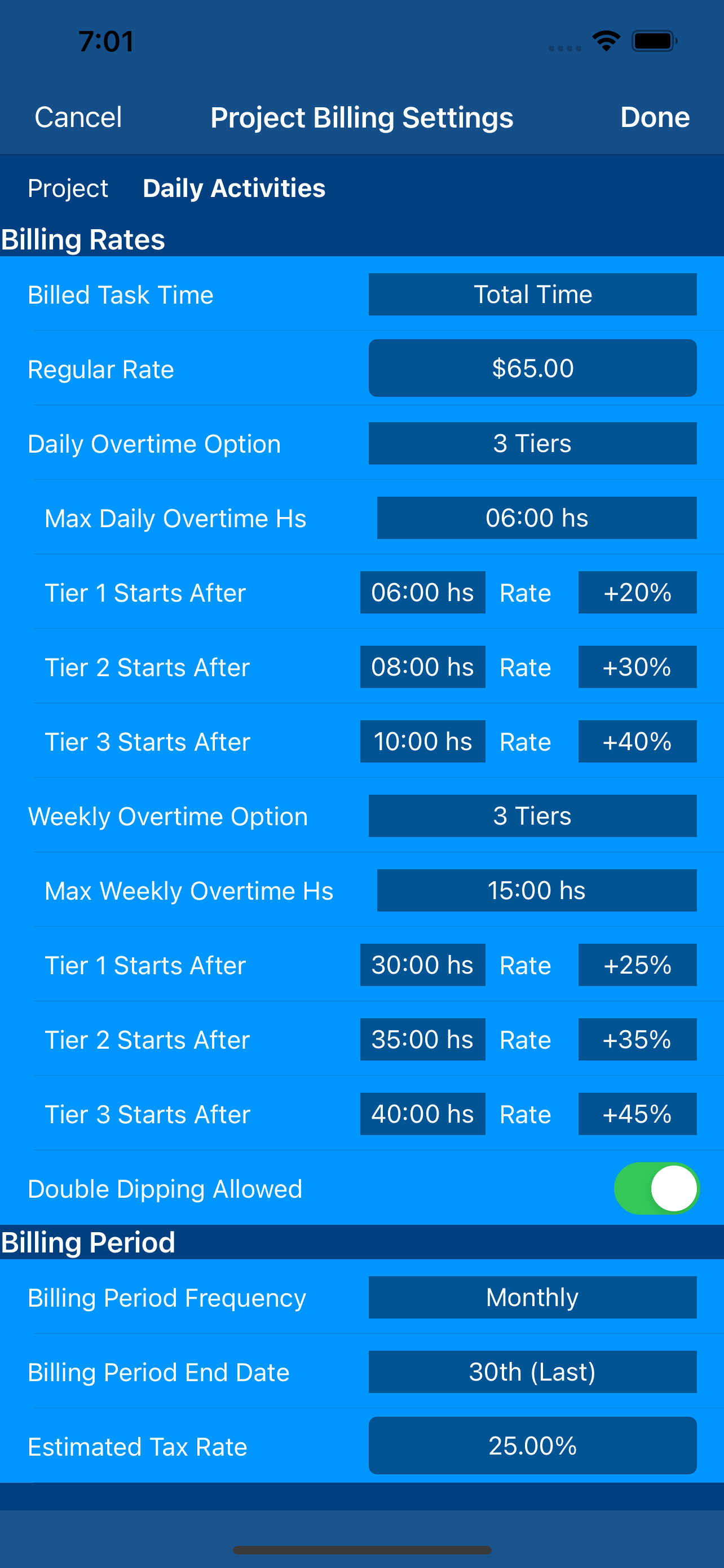 Project Billing - Smart Arrow Project Manager